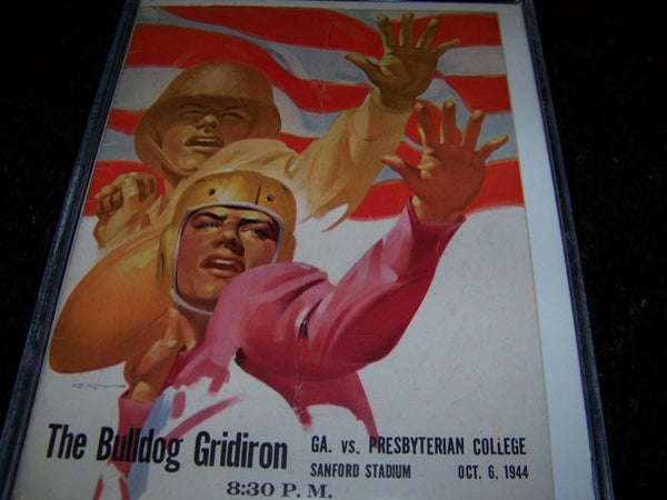 1944 Georgia Bulldogs Football Program vs. Presbyterian College – Between The Hedges Shop
