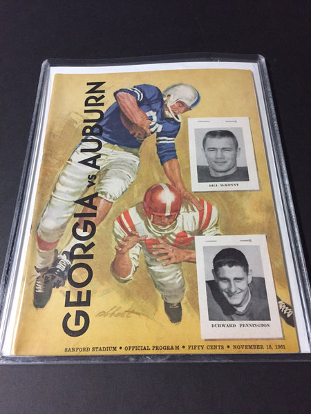 1961 Georgia Bulldogs Football Program vs. Auburn – Between The Hedges Shop